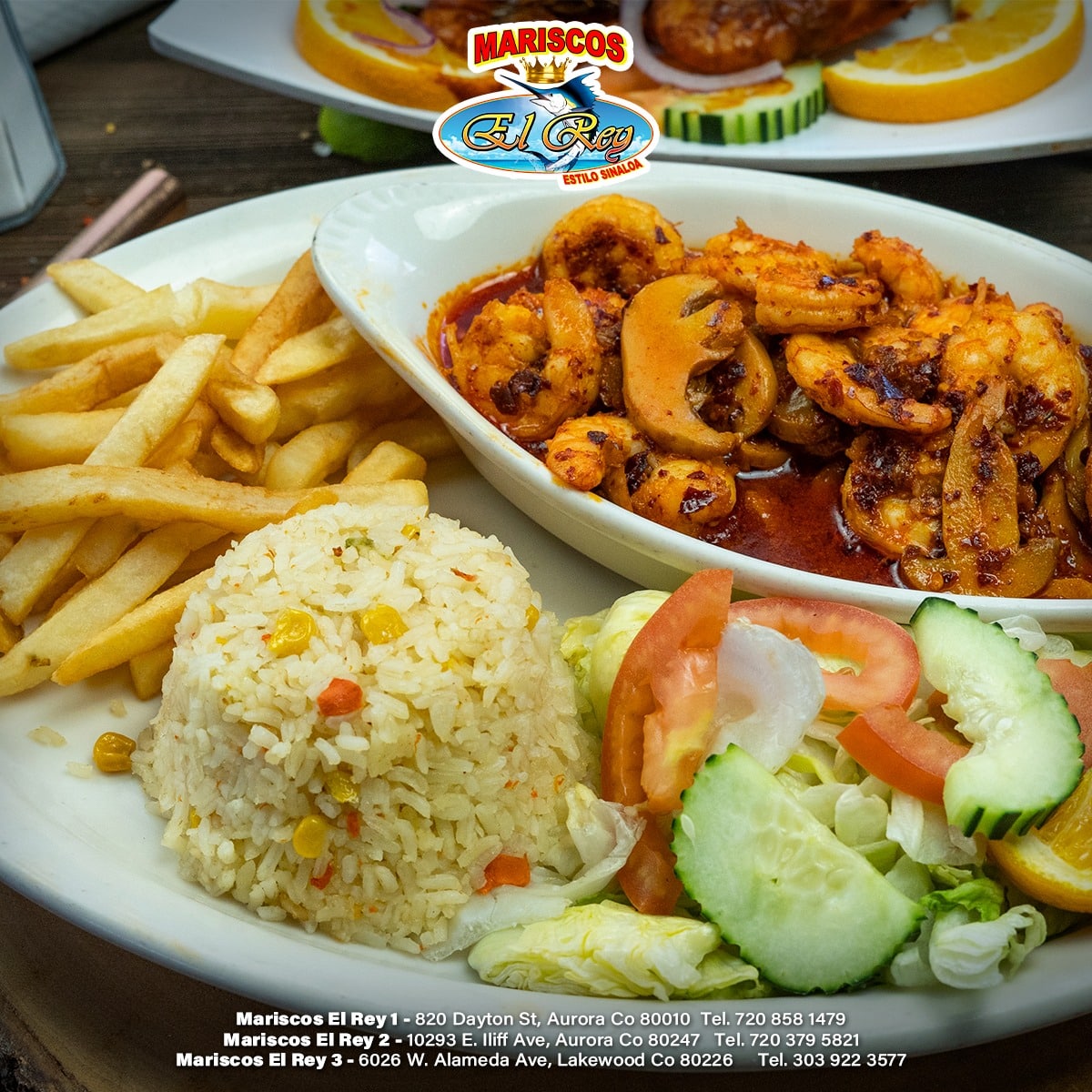 Mariscos El Rey Dos plate - On Havana Street Aurora, CO